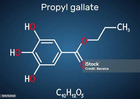 Propyl Gallate Molécule De Gallate De Npropyl Il Est Antioxydant
