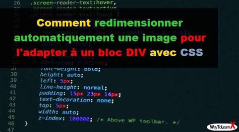 Comment Redimensionner Automatiquement Une Image Pour Ladapter à Un