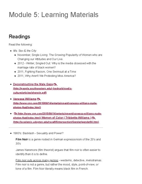 Module 3 Learning Materials 2 Wst 371 Sex And The City 2021 Spring A