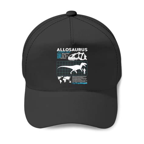 Dinosaur Dino Allosaurus Fact Sheet Dinosaur Facts Baseball Caps Sold