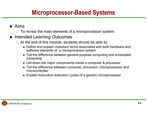 Microprocessor Systems An Introduction