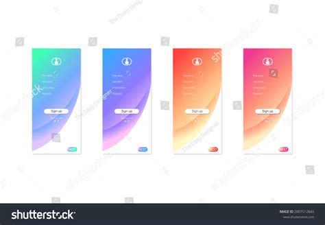 Mobile App Interface Vector Illustration Stock Vector Royalty Free 2007512843 Shutterstock