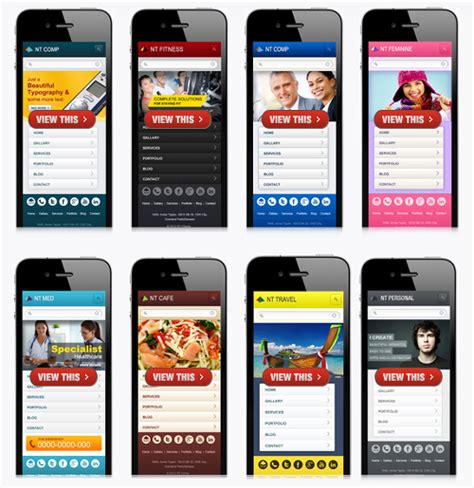 모바일 웹사이트 템플릿 40여개