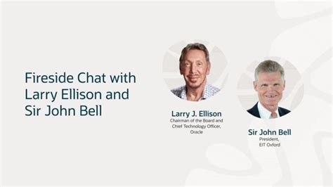 David Fantini On Linkedin Oracle Health Summit Fireside Chat With Larry Ellison And Sir John