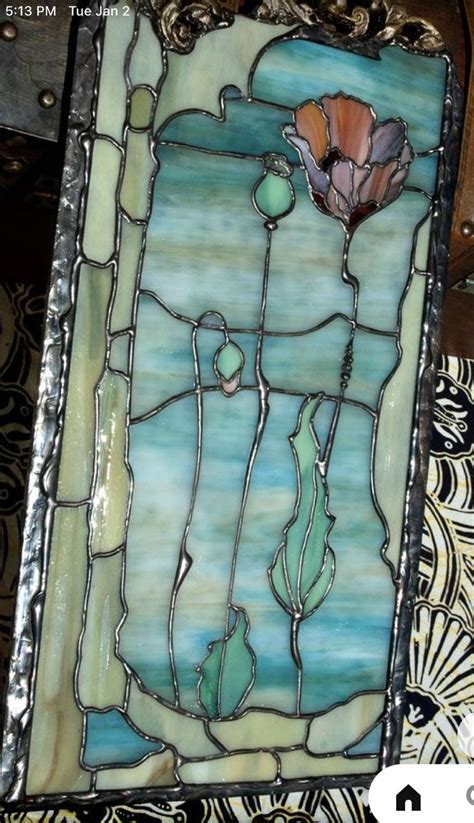 Stained Glass Flower Panel