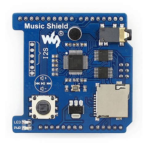 music shield for arduino development audio play record vs1053b onboard
