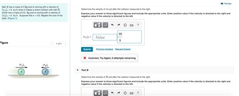 Solved Review Determine The Velocity Of A Just After The Chegg Com