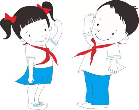 少先队鼓号简笔画 少先队队旗简笔画 大山谷图库