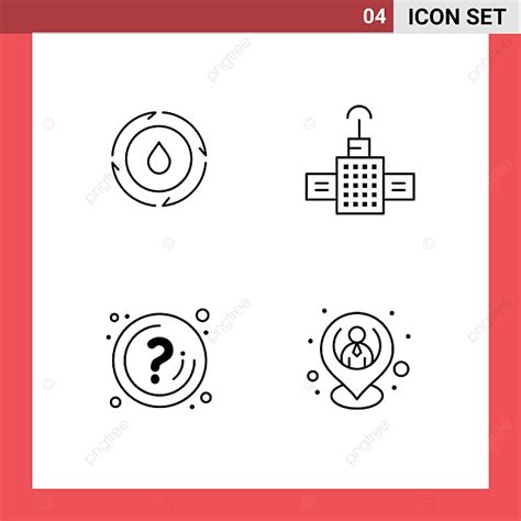 4 Universal Line Signs Symbols Of Energy Information Editable