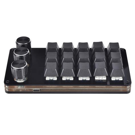 15 Keys Usb Mini Keypad Programming Macro Pad With 3 Knobs Macro