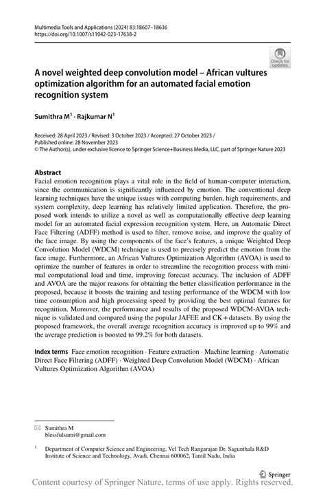 A Novel Weighted Deep Convolution Model African Vultures Optimization