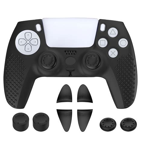 Eeekit Anti Slip Silicone Skin Case For Ps5 Controller Protective Cover With Grips And Extenders