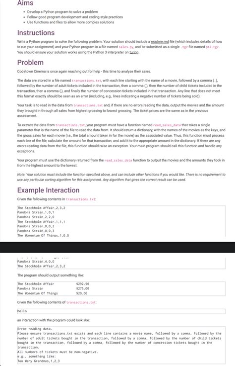 Solved Instructions Write A Python Program To Solve The Chegg