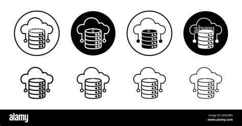 Cloud Database Icon Vector Logo Set Collection For Web App Ui Stock Vector Image And Art Alamy