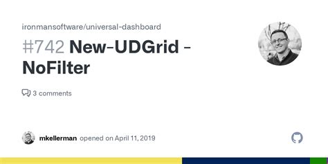 new udgrid nofilter · issue 742 · ironmansoftware universal dashboard · github