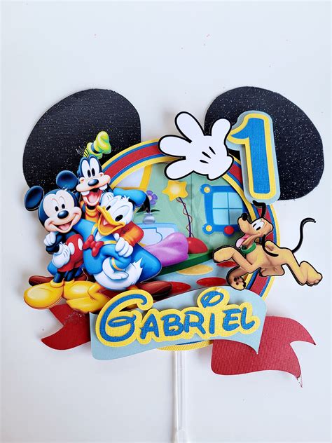 Mickey Mouse Clubhouse Cake Topper Mickey Mouse Party Decor Mickey