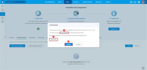 How To Upload Testing Sessions Using Excel Template Youtestme