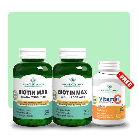 2 Biotin Max 1 Vitamin C Biofactors