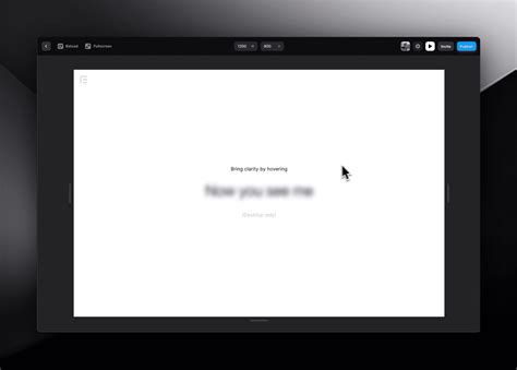 Hover Blur Everything Framer