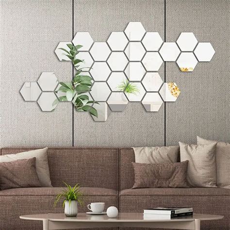 Дзеркальна настінна наклейка для декору інтерєру Соти 10 шт срібло 16 см Id 2024464302 цена