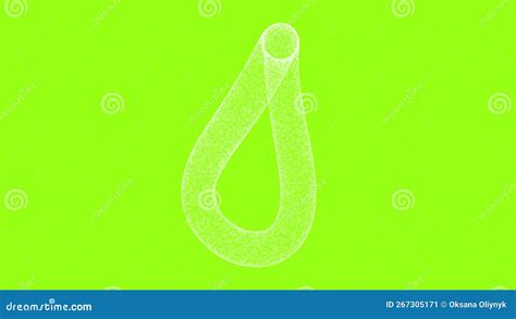 3d White Infinity Object On Green Screen Object Consisting Of Flickering Particles Science