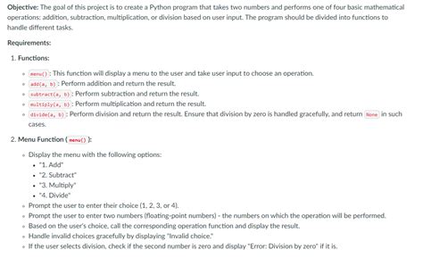 Solved Objective The Goal Of This Project Is To Create A Chegg