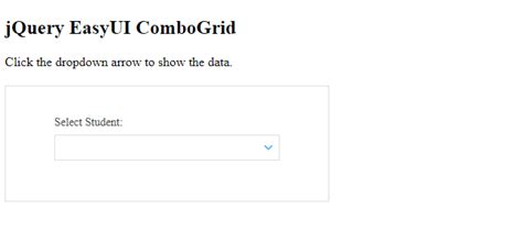 How To Design Combogrids Using JQuery EasyUI GeeksforGeeks