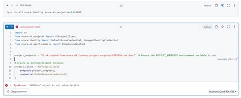 Unable To Use Grounding With Bing Search With Openai Ai Foundry Agent