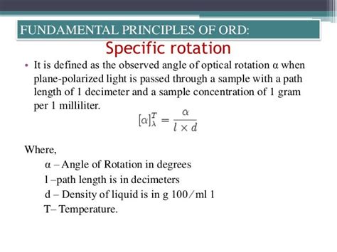 Optical Rotatory Dispersion