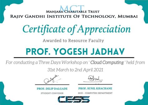 Conducted A Three Days Workshop On Cloud Computing Aws Dr Yogesh