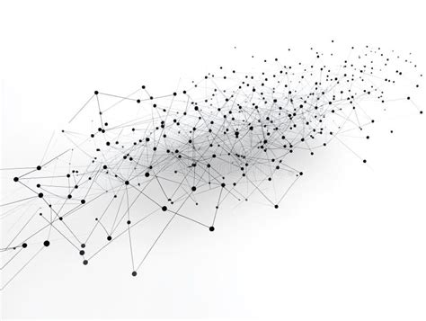 Abstract Network Connection Nodes Lines Data Flow Technology Digital