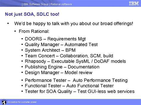 IBM Software Group IBM SOA Overview For