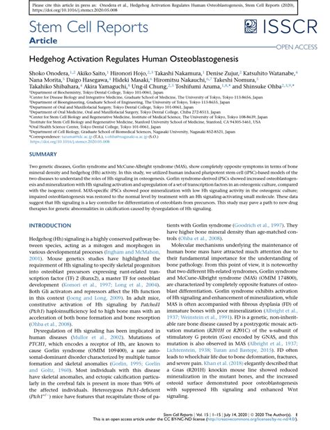 pdf hedgehog activation regulates human osteoblastogenesis