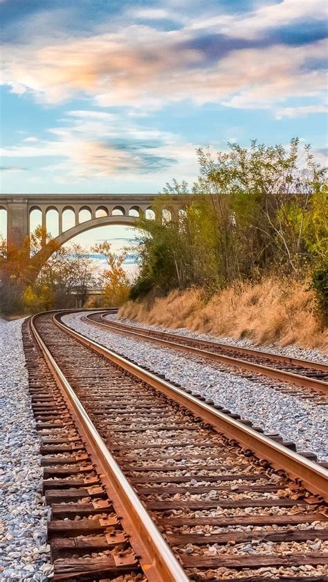 Vias Del Tren Y Puente Fondo De Pantalla 2k Hd Id9191