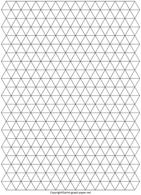 Free Printable Triangle Graph Paper Template Pdf