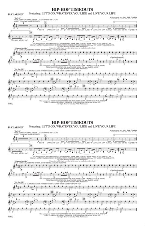 Hip Hop Timeouts 1st B Flat Clarinet Marching Band Digital Sheet Music Sheet Music Plus