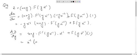 solved if z x y ·f y x where f is an arbitrary function show