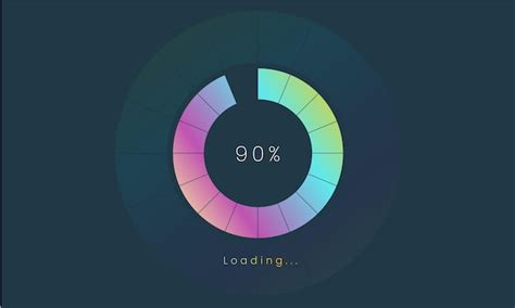 Premium Vector 90 Percent Loading User Interface A Futuristic Loading