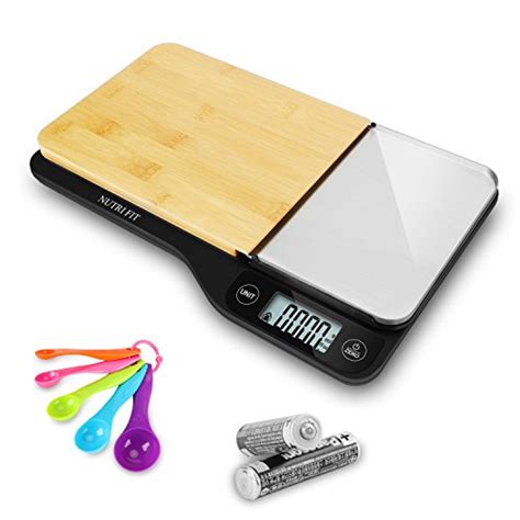 Digital Kitchen Scale With Removable Bamboo Cutting Board Stainless Steel Tray 657835555504 EBay