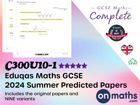 Eduqas Summer 2024 Maths Gcse Paper 1 Foundation Predicted Paper