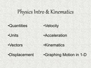 Kinematics Graphing PPT