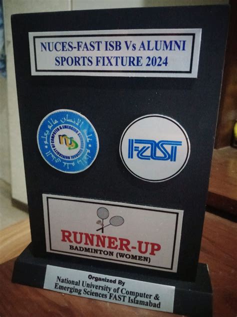 Hudda Noor On Linkedin Alumnifixture Badminton Runnerup Sportsmanship Fastnuces Proudmoment