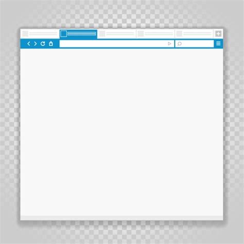 Transparent Browser Window Website Mockup Frame Vector Image