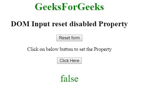 Html Dom Input Reset Disabled 属性 码农参考