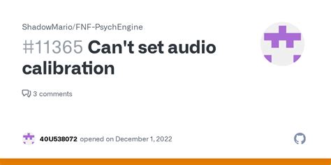 Cant Set Audio Calibration · Issue 11365 · Shadowmariofnf