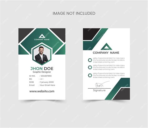 Premium Vector Id Card Isolated On White Backgroundmodern And