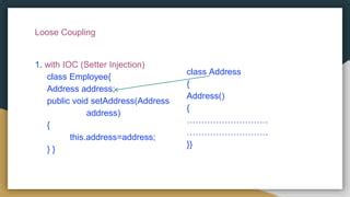 Spring Framework IOC And Dependency Injection PPTX