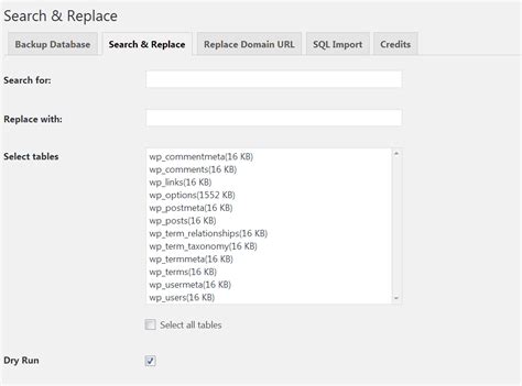 final migration touches for the wordpress database with search