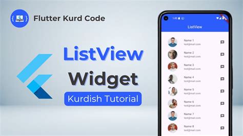Flutter Listview Widget Kurdish Tutorial Youtube