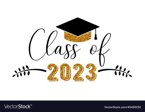 Class Of 2023 Graduation Congratulations Vector Image